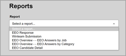 Hire: EEO Overview -- EEO Answers by Job Report