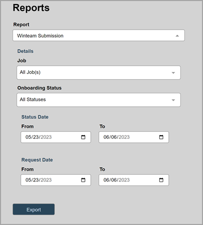 Hire: WinTeam Submission Report