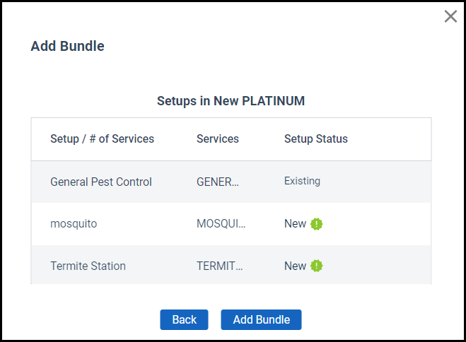 View, Add, or Change Service Bundles on a Location