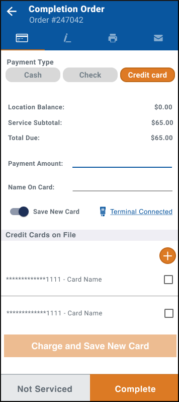 Mobile App: Credit Card Processing