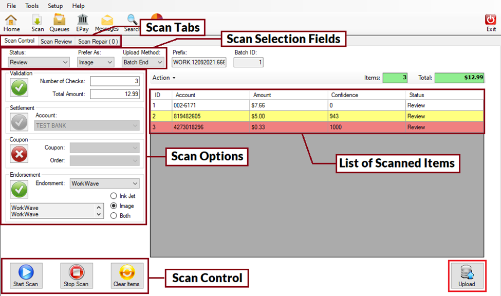 Using the RDC App to Scan, Review, and Process a Check Payment