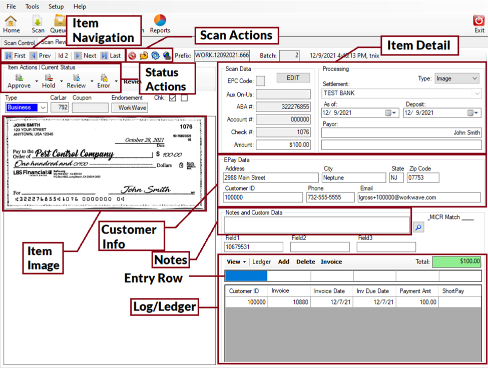 Using the RDC App to Scan, Review, and Process a Check Payment