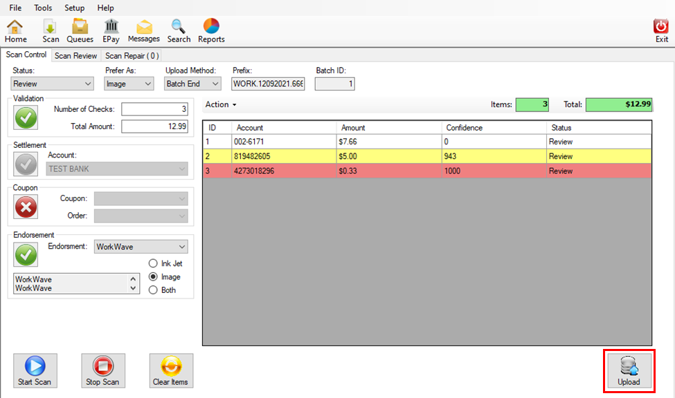 Using the RDC App to Scan, Review, and Process a Check Payment