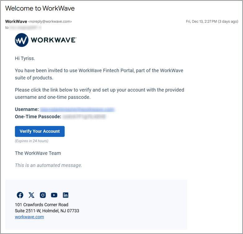 WorkWave Fintech Portal