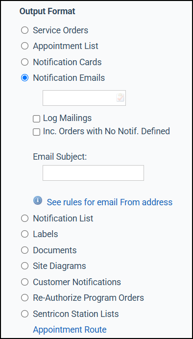 Service Notifications