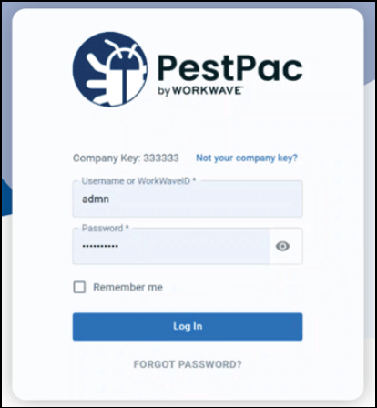 Logging Into PestPac & Password Reset