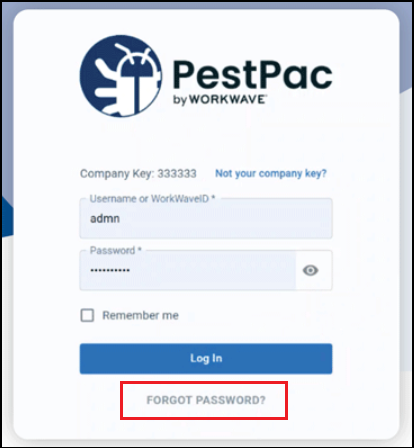 Logging Into PestPac & Password Reset