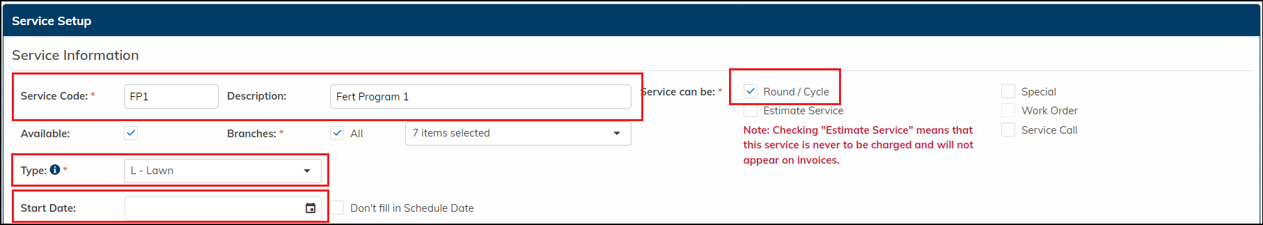 SA5 - Suggested Service Setup Guide