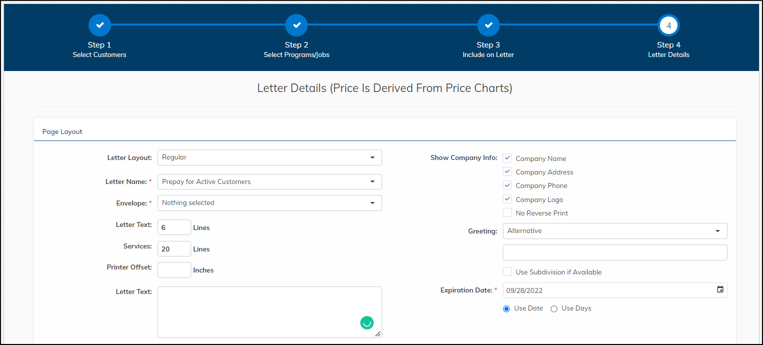 SA5 - Upsell Letters