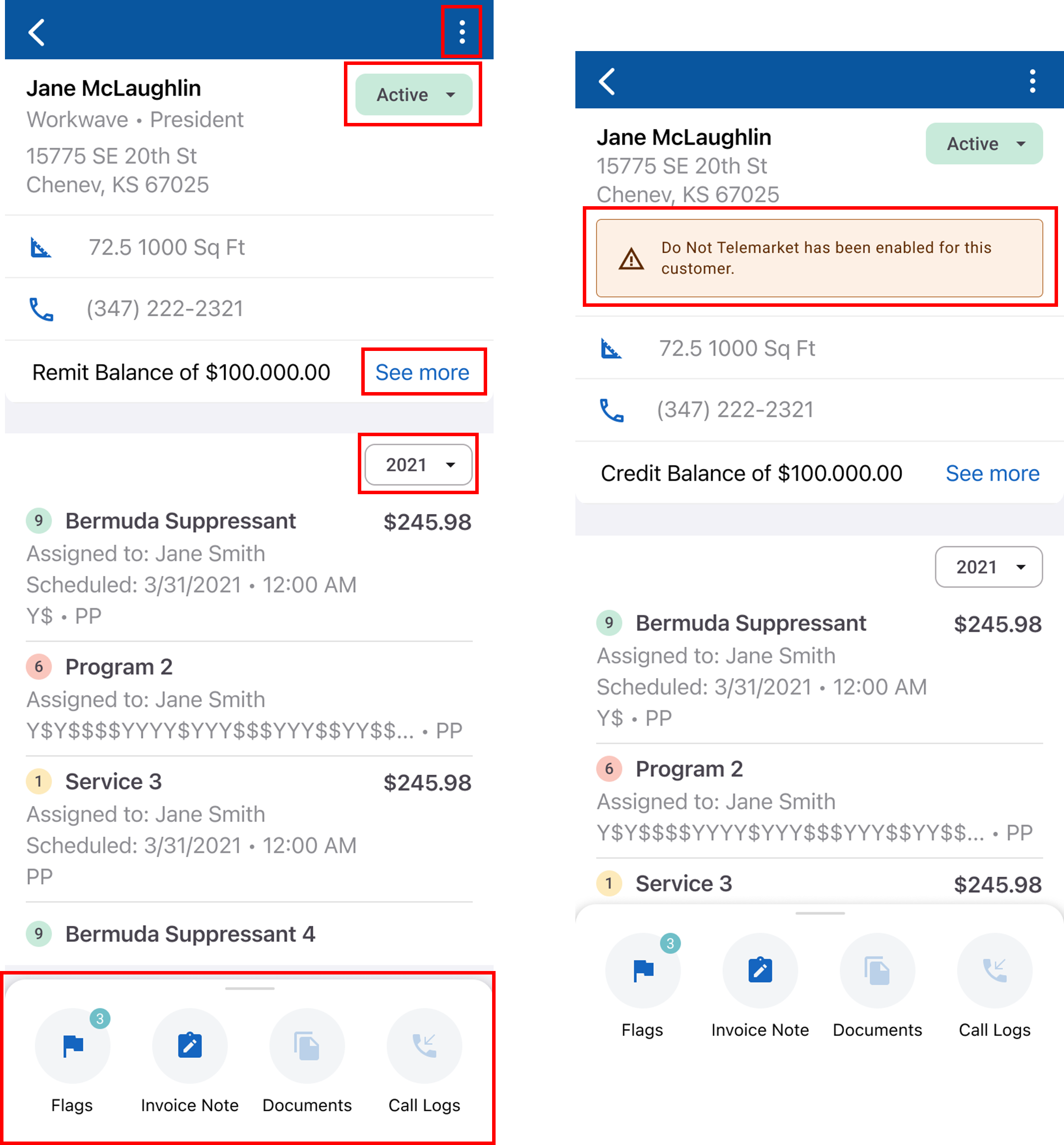 RealGreen: View and Manage Customer Details on the Mobile App