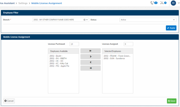Assign and Unassign a Mobile App License