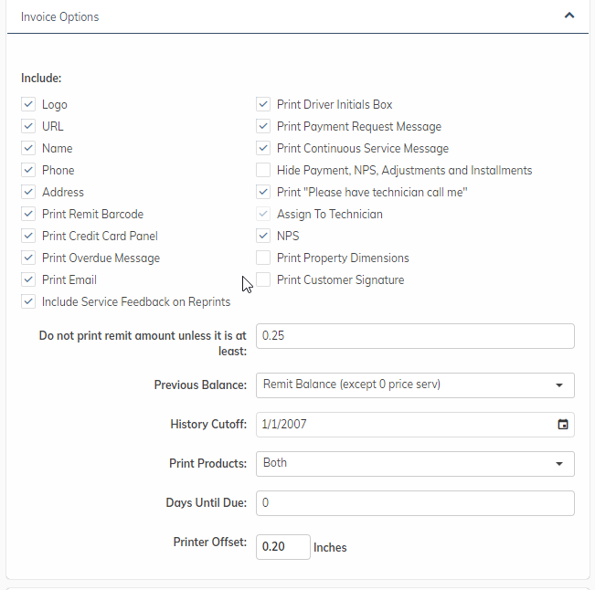 SA5 - Invoice Printing