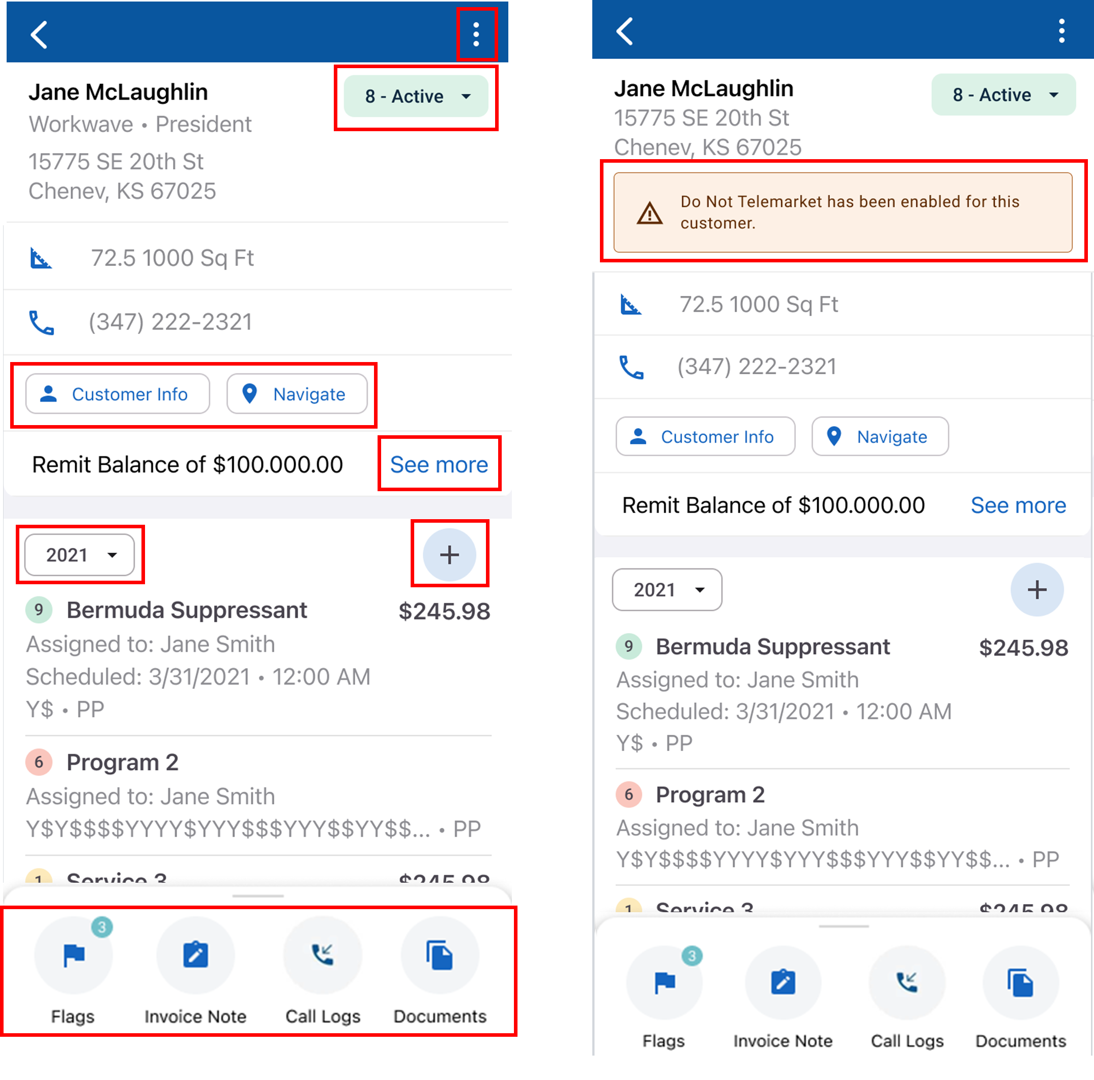 RealGreen: View and Manage Customer Details on the Mobile App