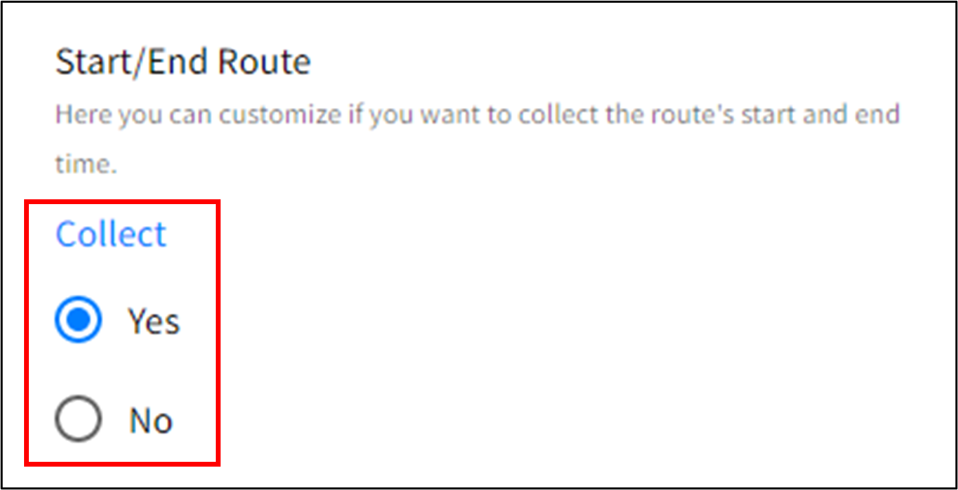 Start/End Route Events