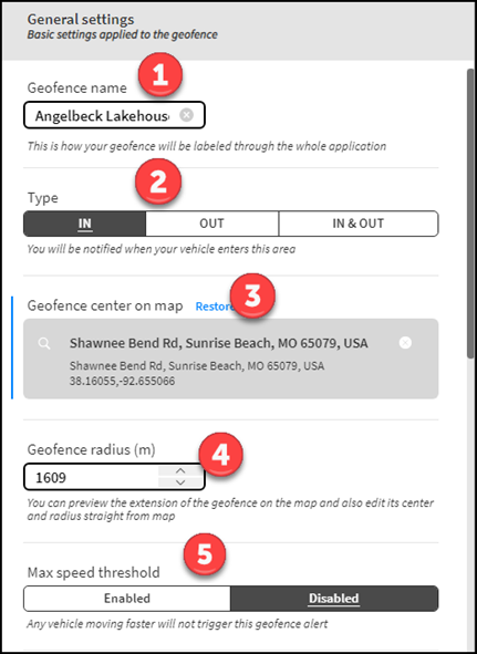Geofences: Create, Edit, or Delete
