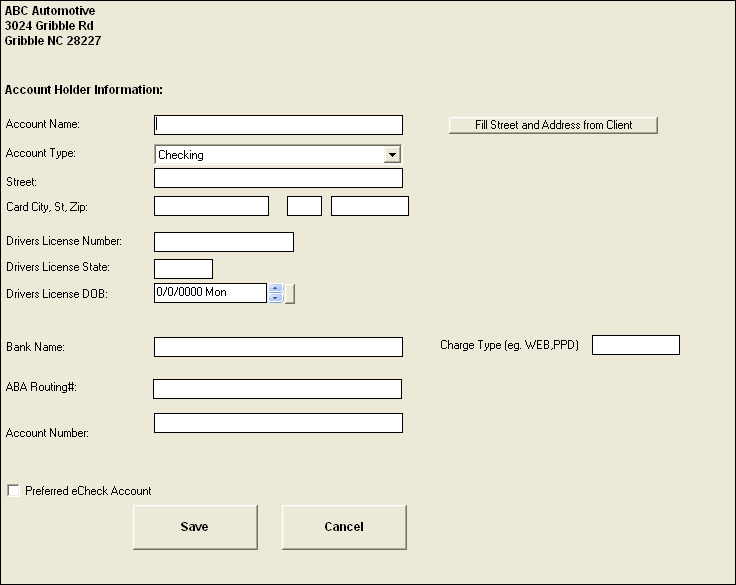 Managing Client eCheck Information
