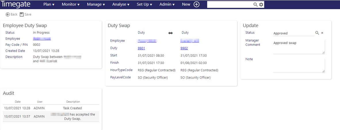 Tbww How Do I Manage Duty Swaps In The Task Monitor