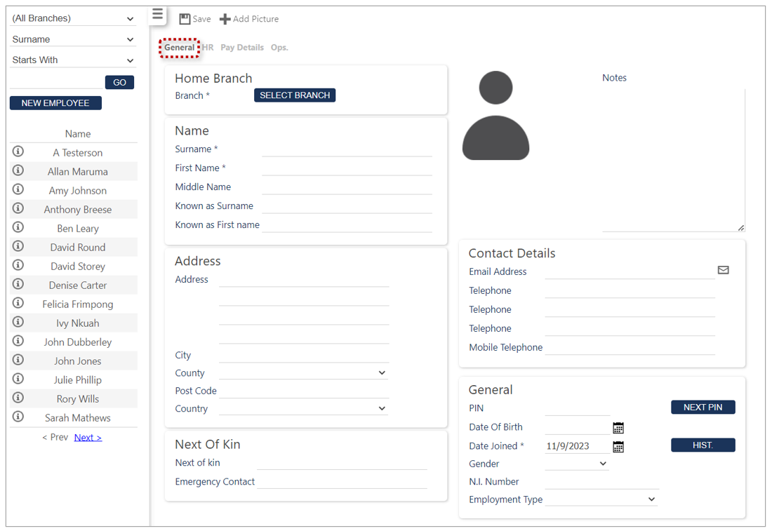 Tg: Tutorial - Adding New Employees