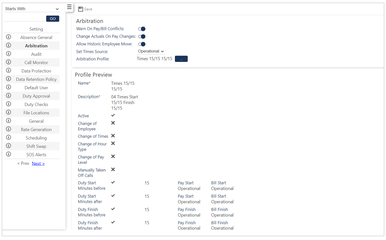 Tg: Tutorial - System Arbitration Profile