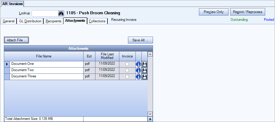 WT: AR Invoice Entry: Attachments