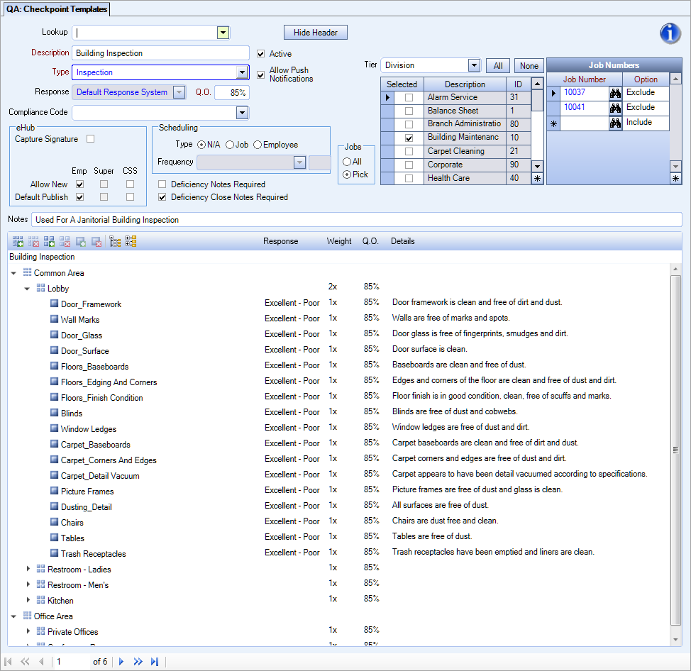 WT: QA Checkpoint Templates