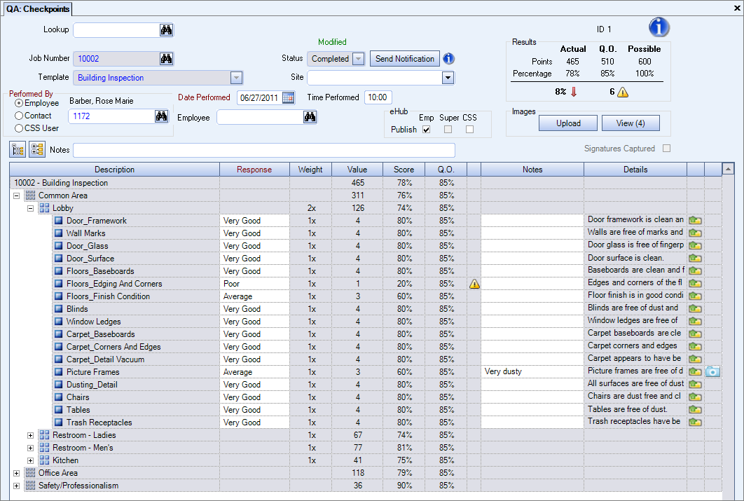 WT: QA Checkpoints
