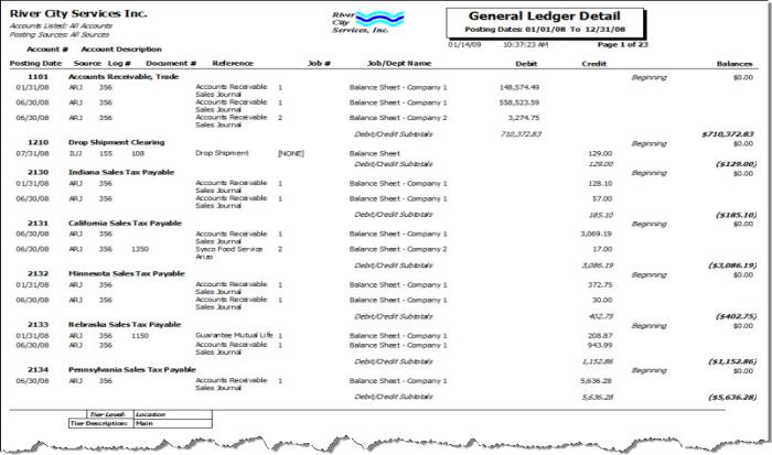WT: GL General Ledger Detail Report