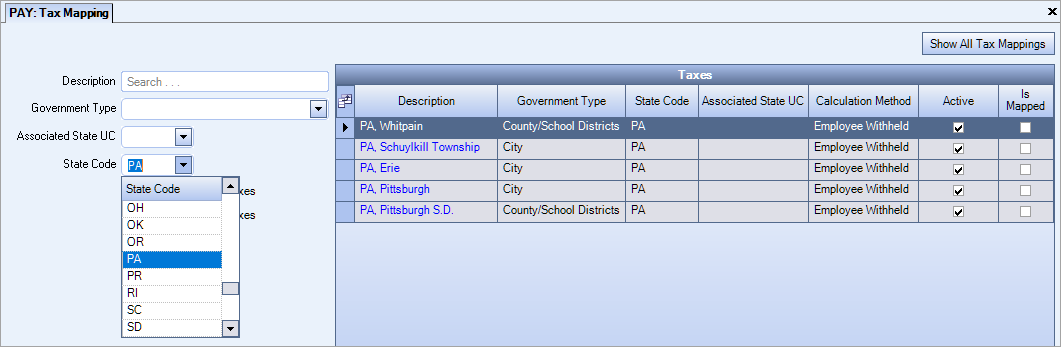 WT: Tax Mapping for Payroll Tax Automation