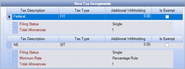 WT: Tax Validation and Assignment