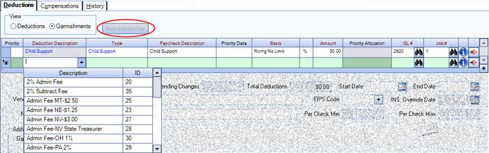 WT: Payroll Employee Master File Other Comps/Deducts