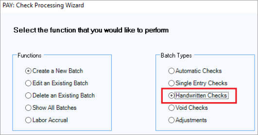 WT: Handwritten Checks