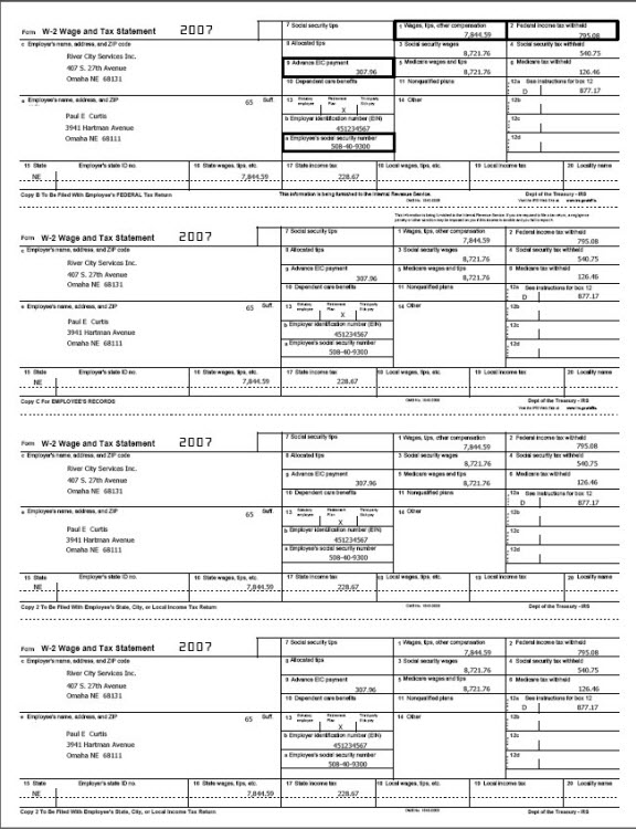 WT: Creating PDFs of W-2 Forms