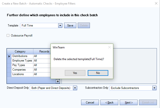 WT: Creating an Automatic Payroll Check Batch