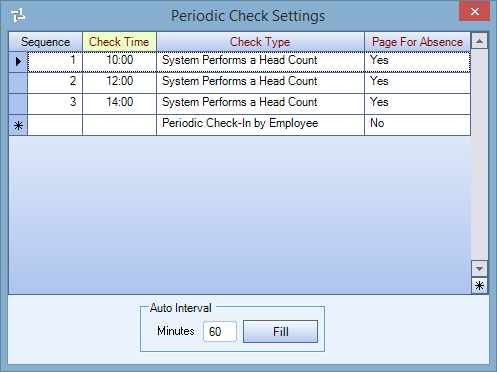 WT: PS Periodic Check Settings