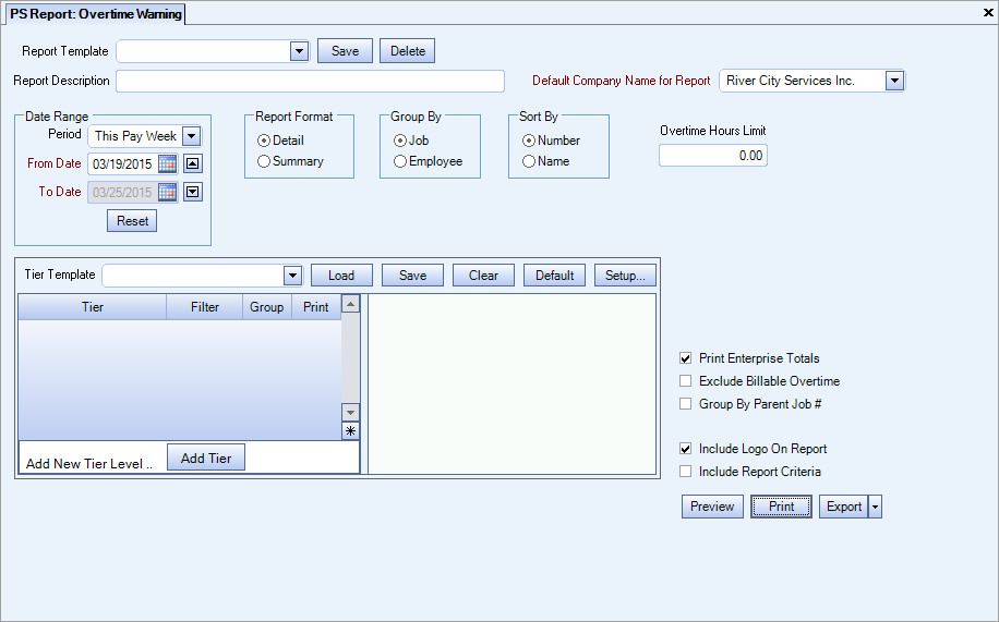 WT: Overtime Warning Report