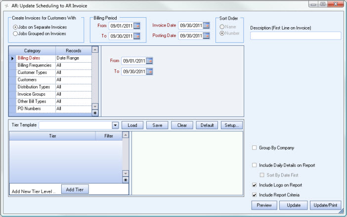 WT: AR Invoice Entry: General