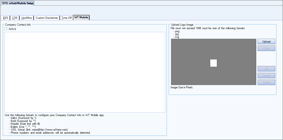 WT: SYS eHub/Mobile Setup