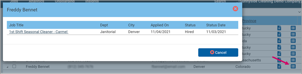 Hire: Candidate Search
