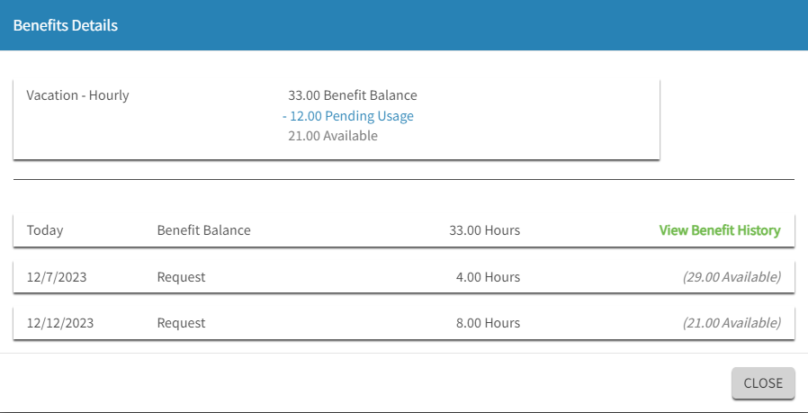 WT: eHub Time Off Requests