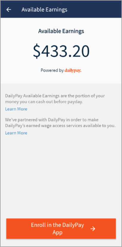 WT: eHub - Mobile DailyPay Access